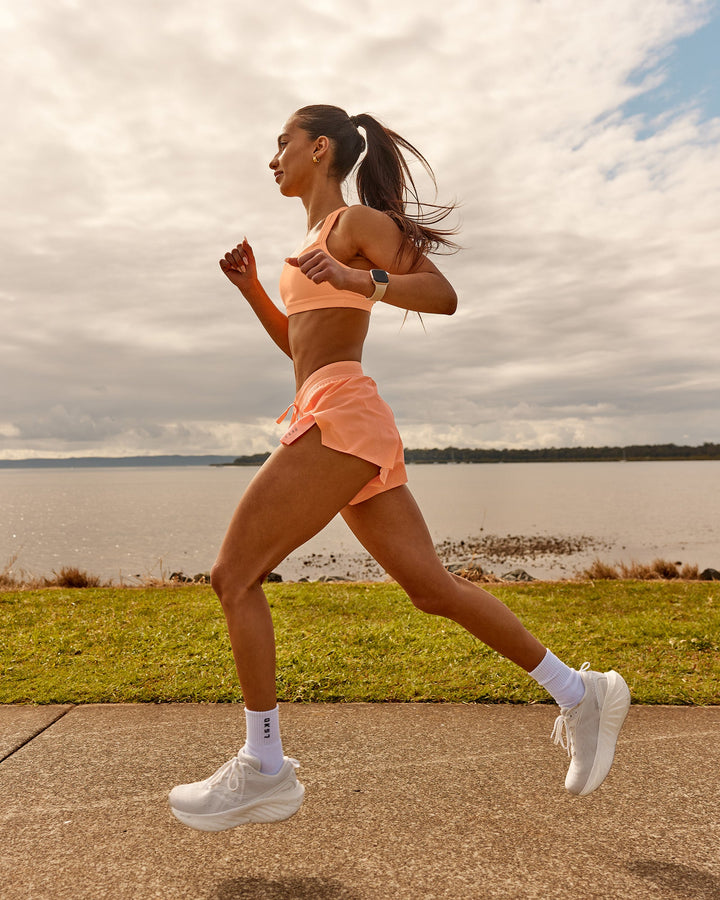 Accelerate 3" Mid-Rise Running Short - Cantaloupe | LSKD – LSKD US