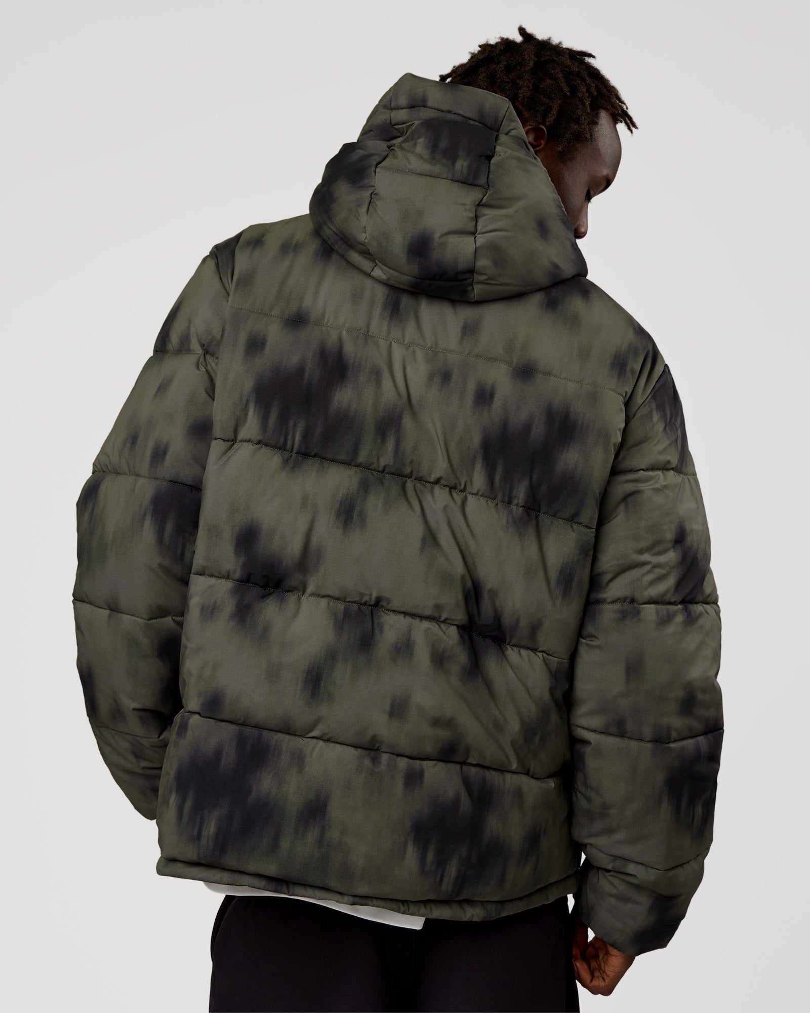 Base Puffer Jacket - Camo Washed Walnut Grey | LSKD – LSKD US