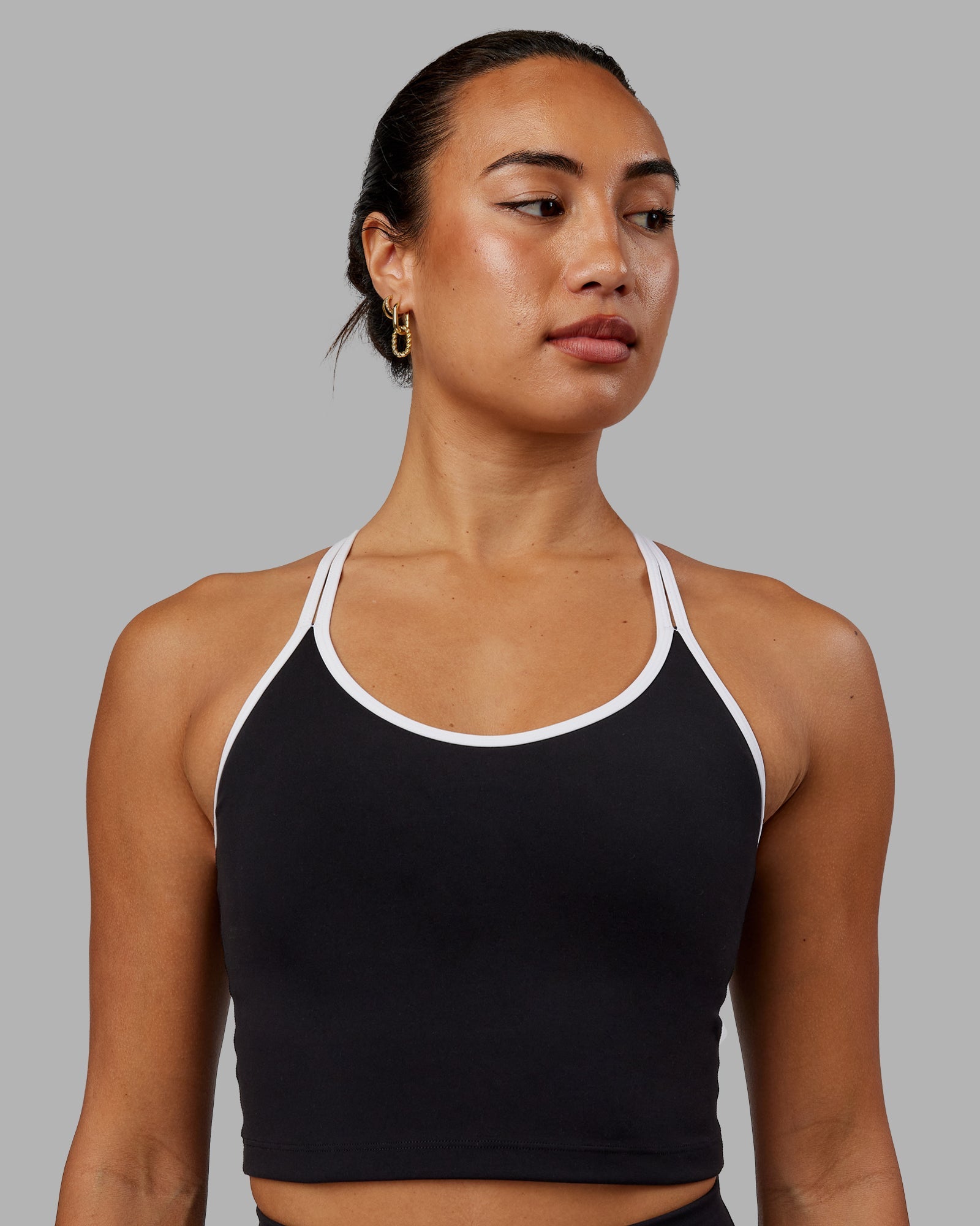 Contrast Active Shelf Bra Tank - Black-White | LSKD – LSKD US